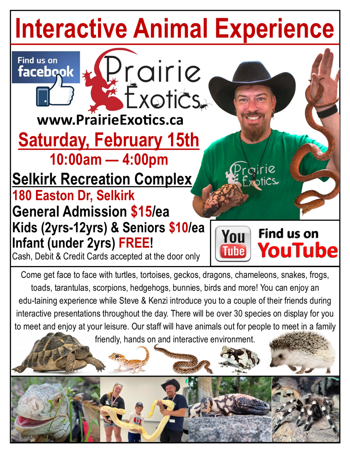 Selkirk Interactive Animal Experience – Prairie Exotics